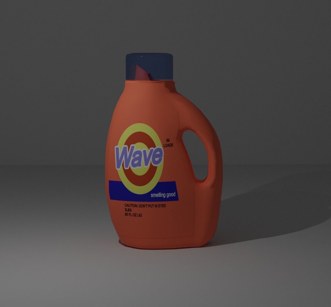 Detergent low poly 3d model wave laundry 3D model | CGTrader