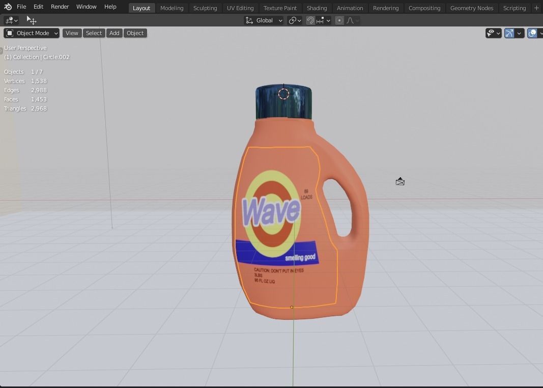 Detergent low poly 3d model wave laundry 3D model | CGTrader
