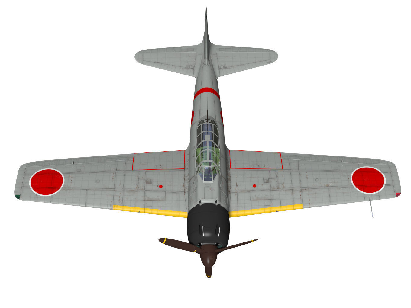 A6M3 Zero fighter Type 32 Hamp 3D model | CGTrader