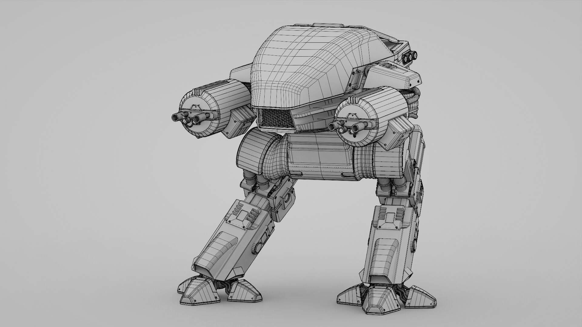 ROBOCOP rigged - animated 3D model animated rigged | CGTrader