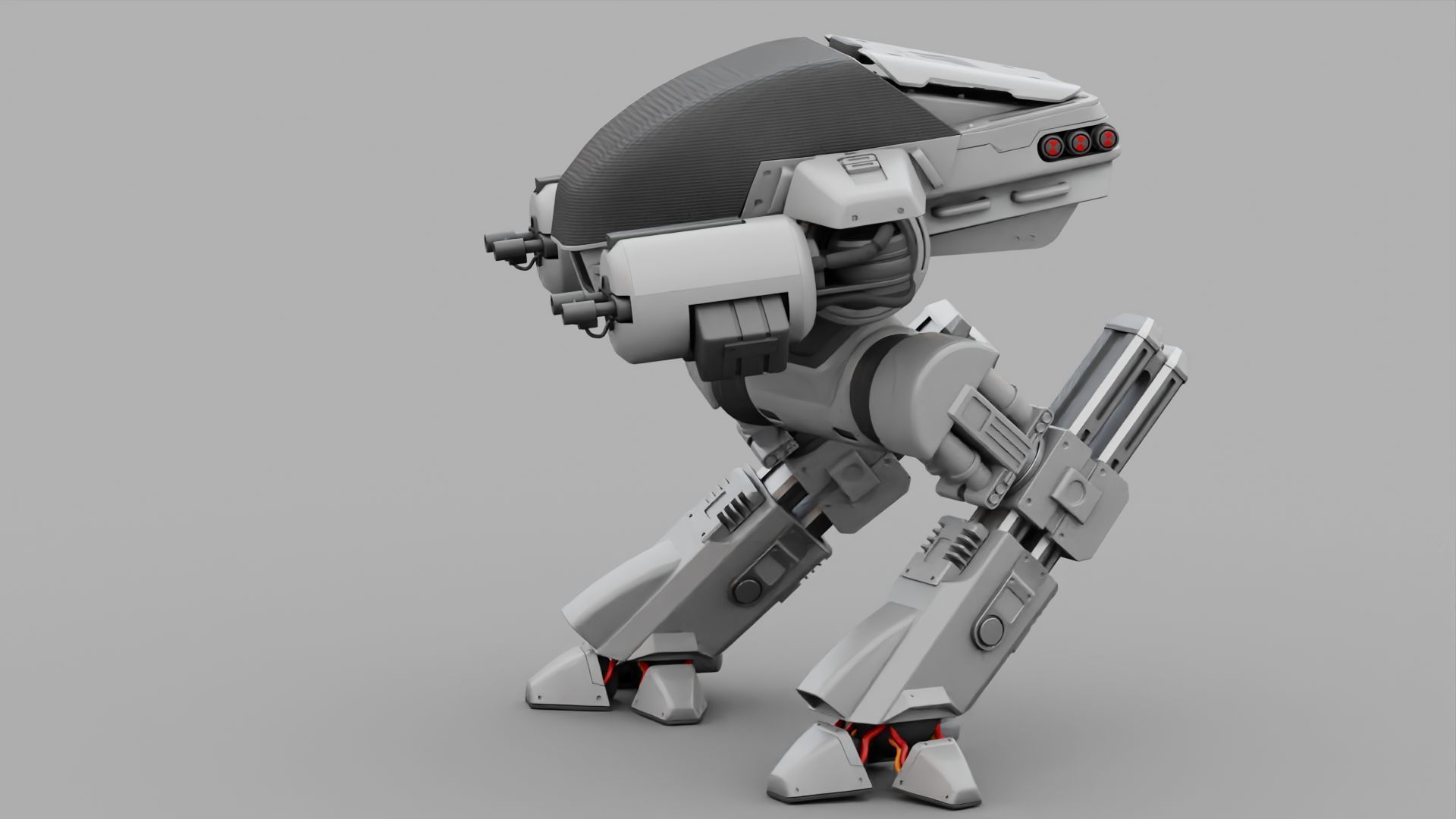 ROBOCOP rigged - animated 3D model animated rigged | CGTrader