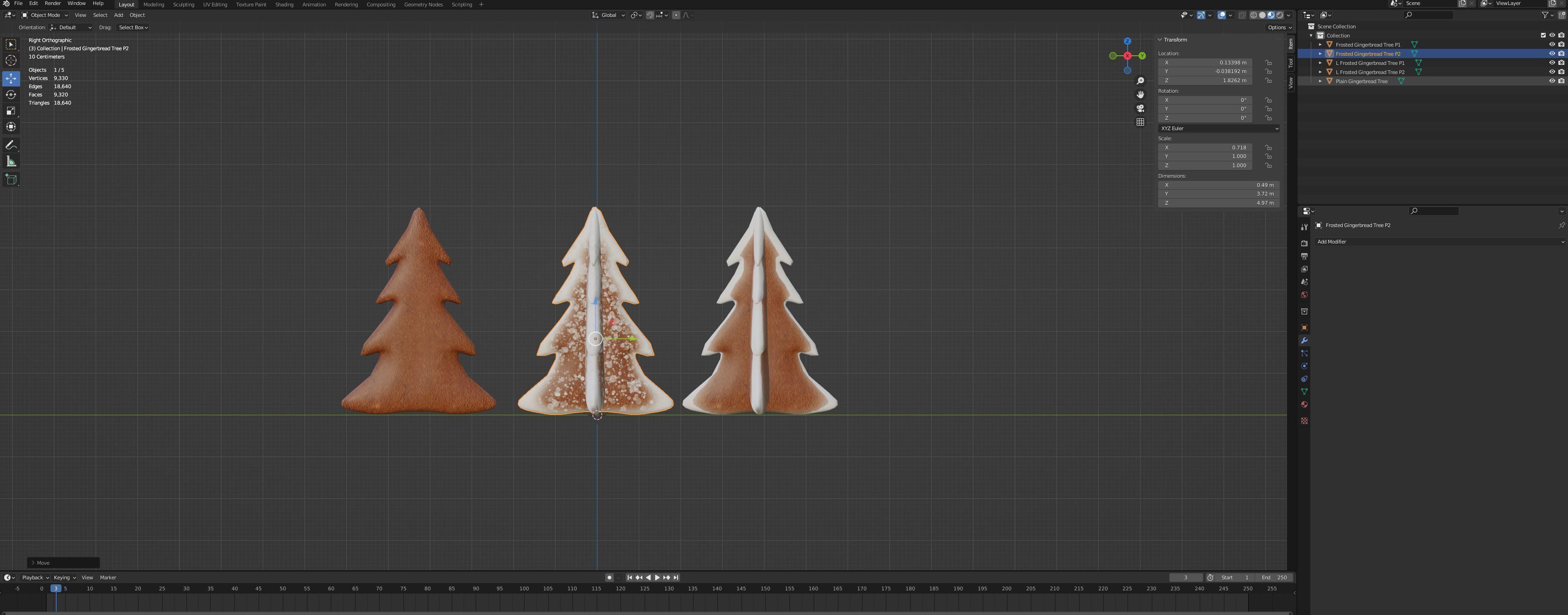 3D model Gingerbread Trees VR / AR / low-poly | CGTrader