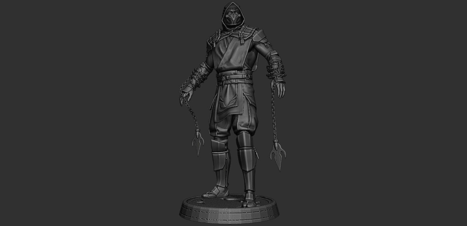 Scorpion Mortal Kombat 3D model 3D printable | CGTrader