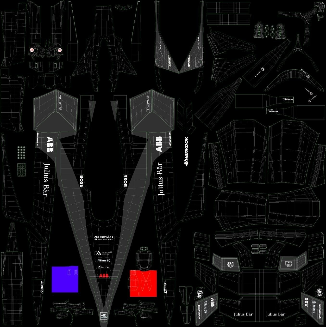 Formula E Gen3 2023 Template 3D model | CGTrader