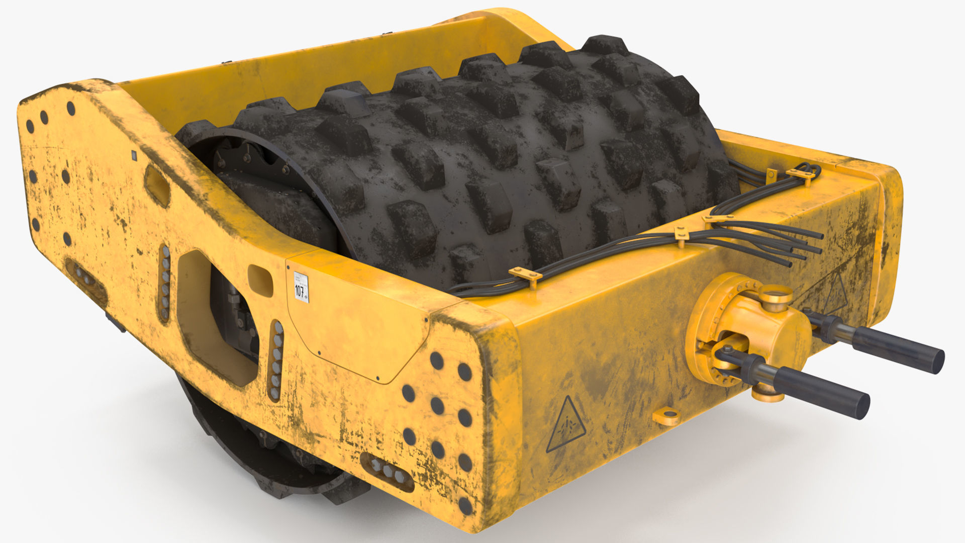 BOMAG Soil Roller Barrel 3D model | CGTrader