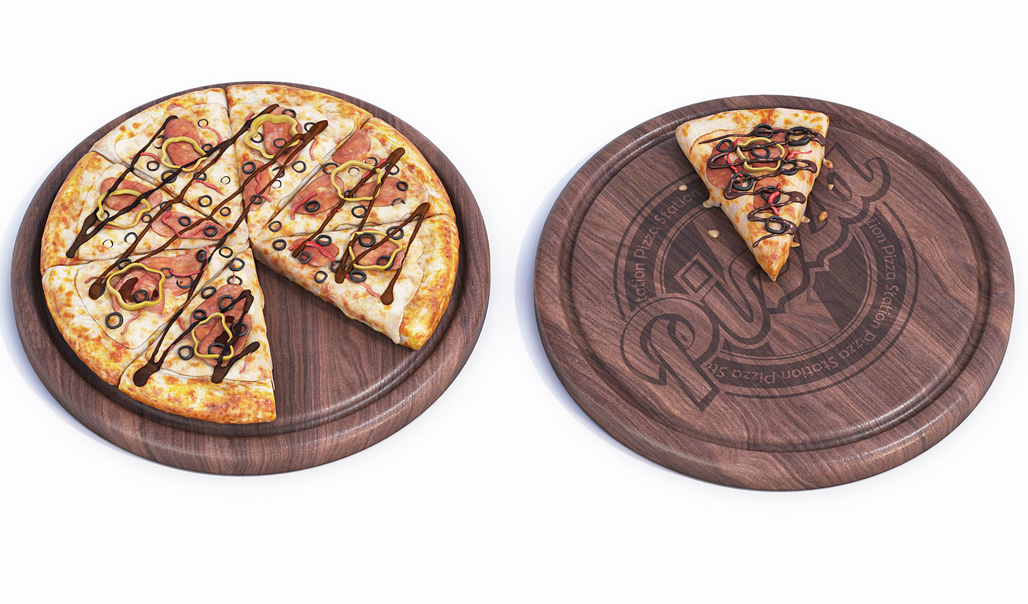 Italian Pizza Set 3D model | CGTrader