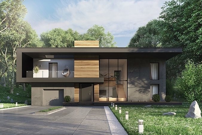 Azure House 3D model | CGTrader