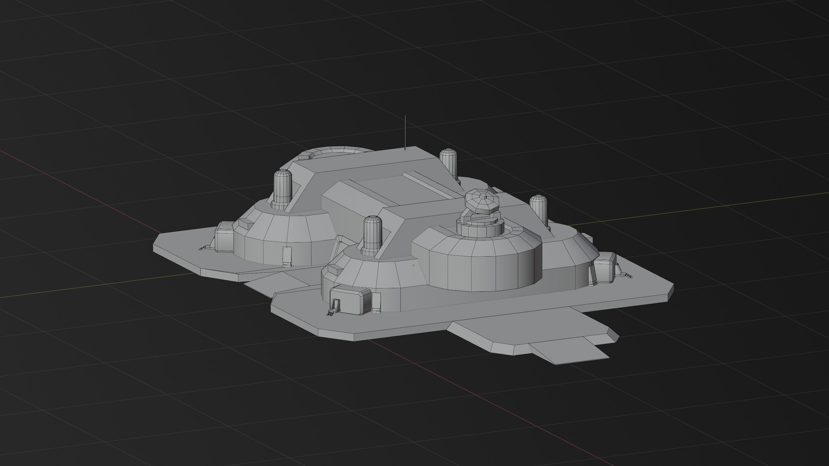 3D model Low-poly Space Base buildings VR / AR / low-poly | CGTrader