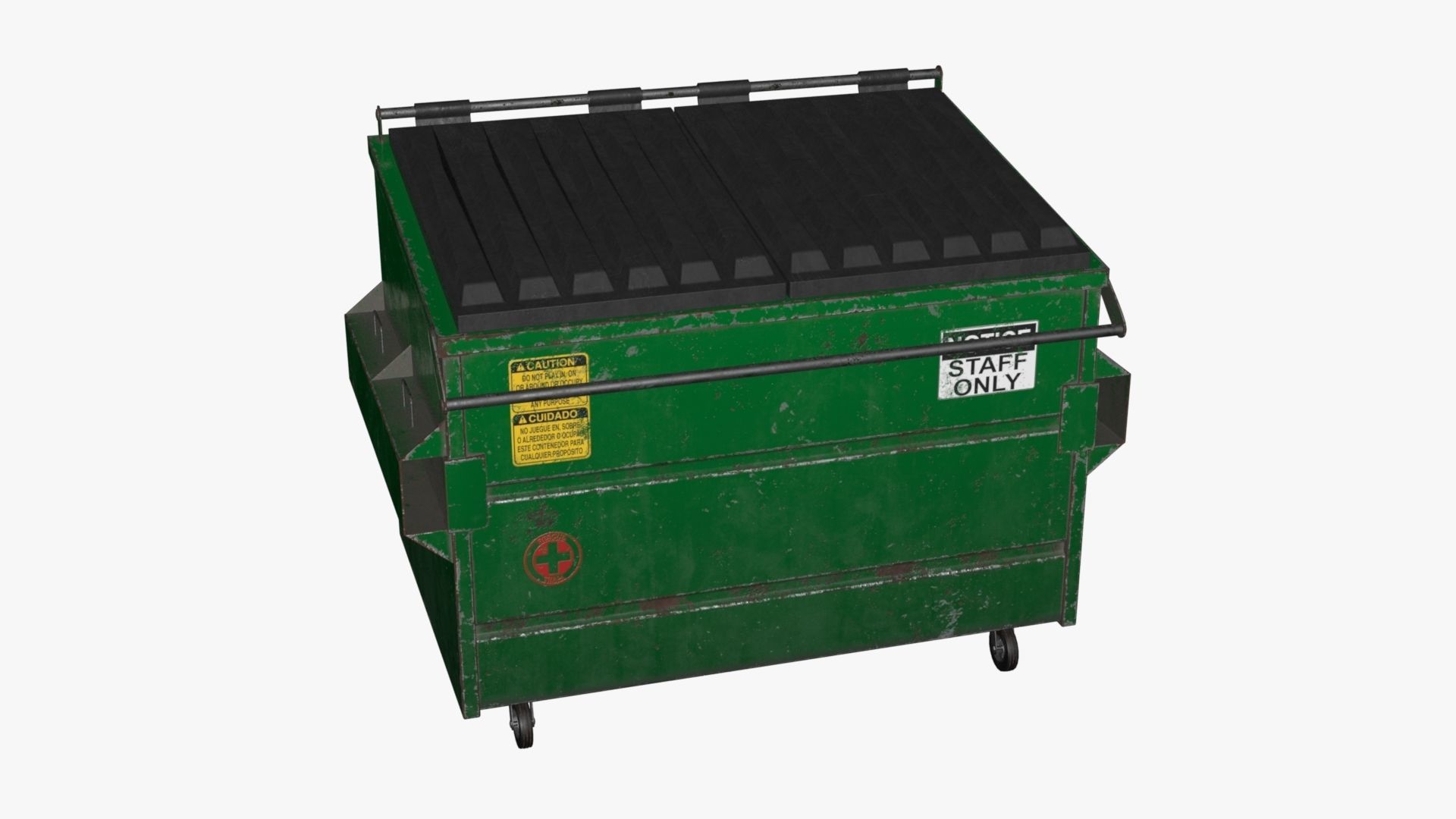 3D model Dumpster garbage can on wheels VR / AR / low-poly | CGTrader