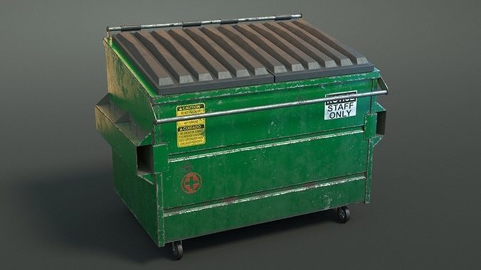 3D model Dumpster garbage can on wheels VR / AR / low-poly | CGTrader