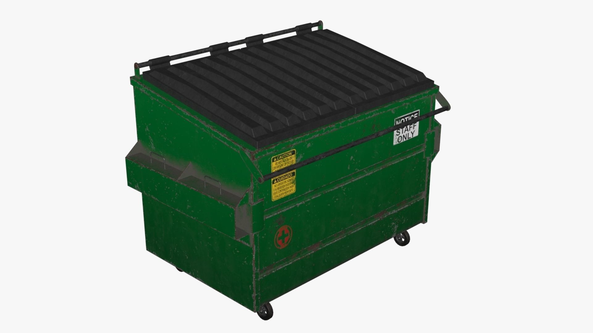 3D model Dumpster garbage can on wheels VR / AR / low-poly | CGTrader