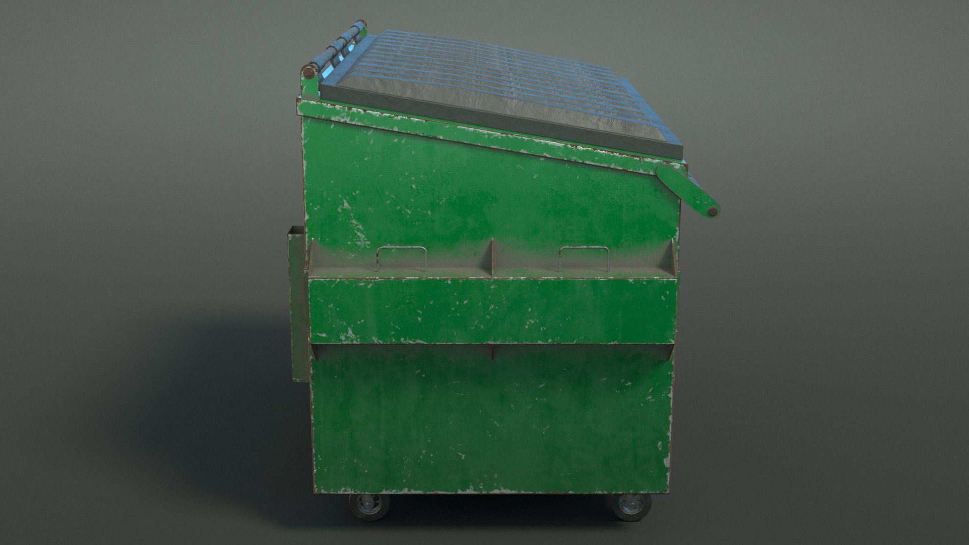 3D model Dumpster garbage can on wheels VR / AR / low-poly | CGTrader