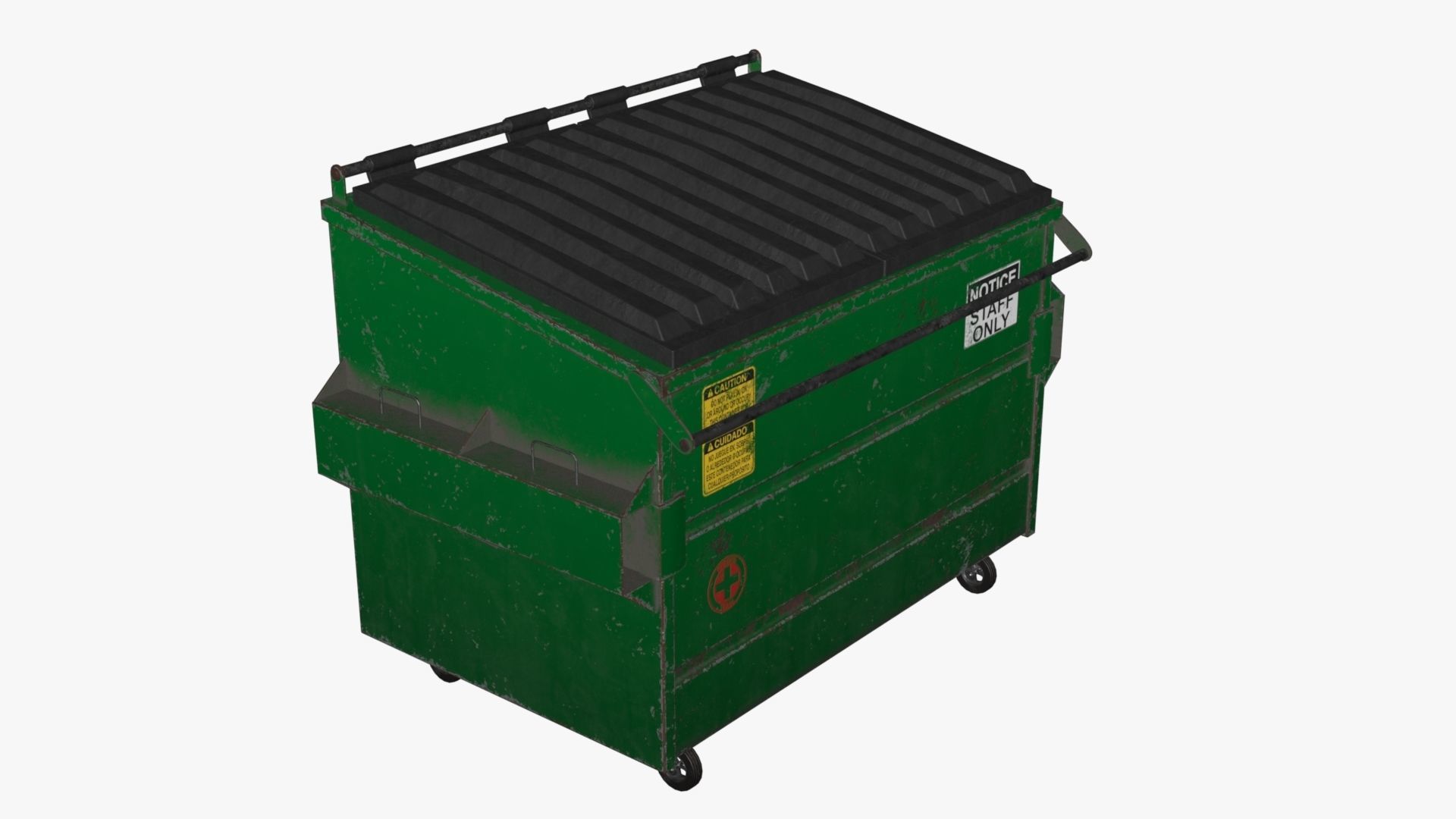 3D model Dumpster garbage can on wheels VR / AR / low-poly | CGTrader