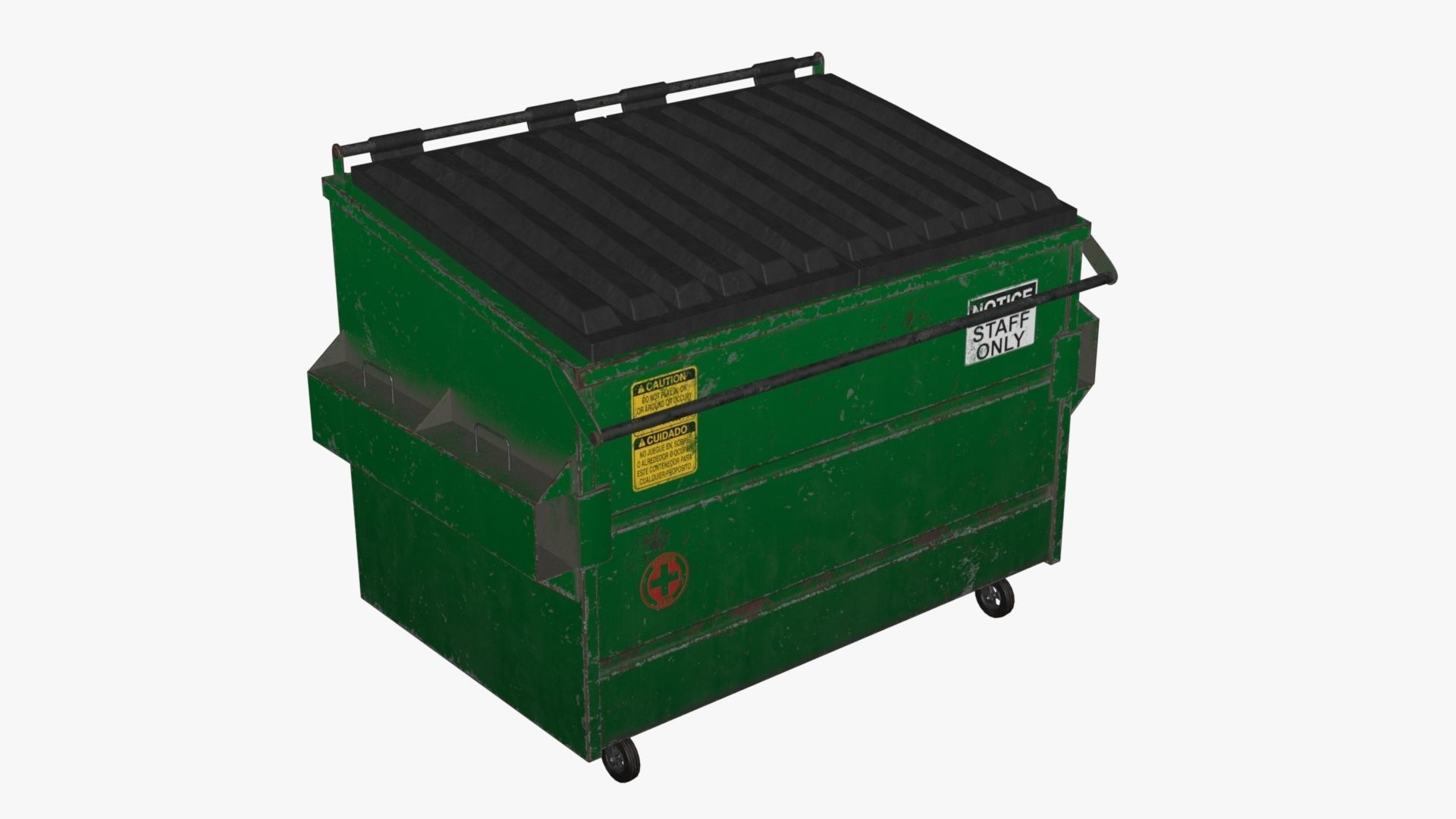 3D model Dumpster garbage can on wheels VR / AR / low-poly | CGTrader