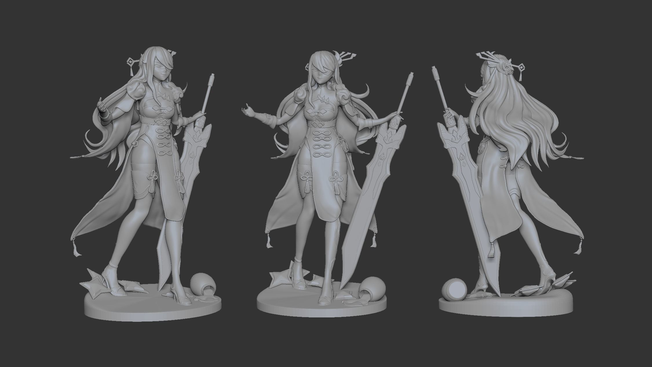 Beidou from Genshin Impact 3D model 3D printable | CGTrader