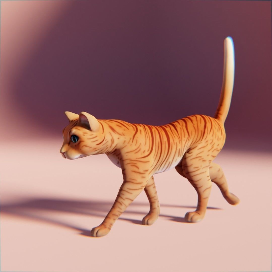 3D model Cats stylized VR / AR / low-poly | CGTrader