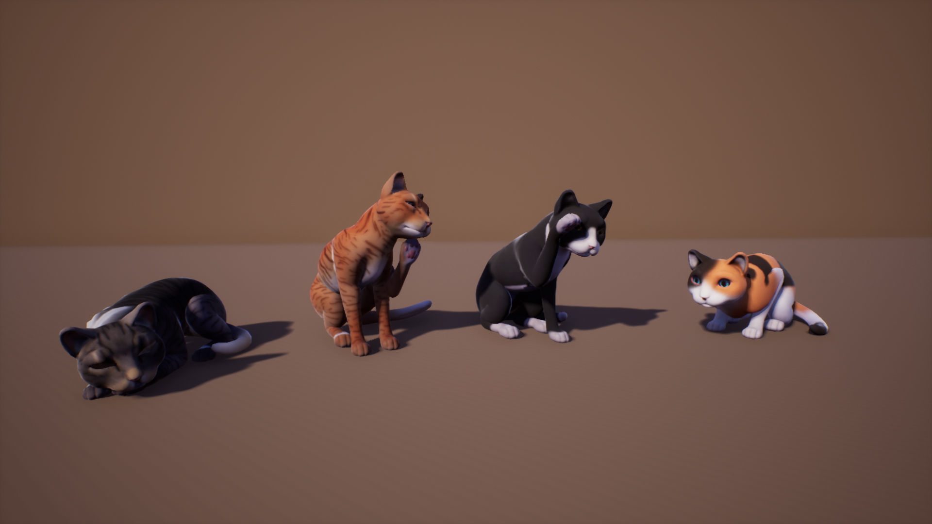 3D model Cats stylized VR / AR / low-poly | CGTrader