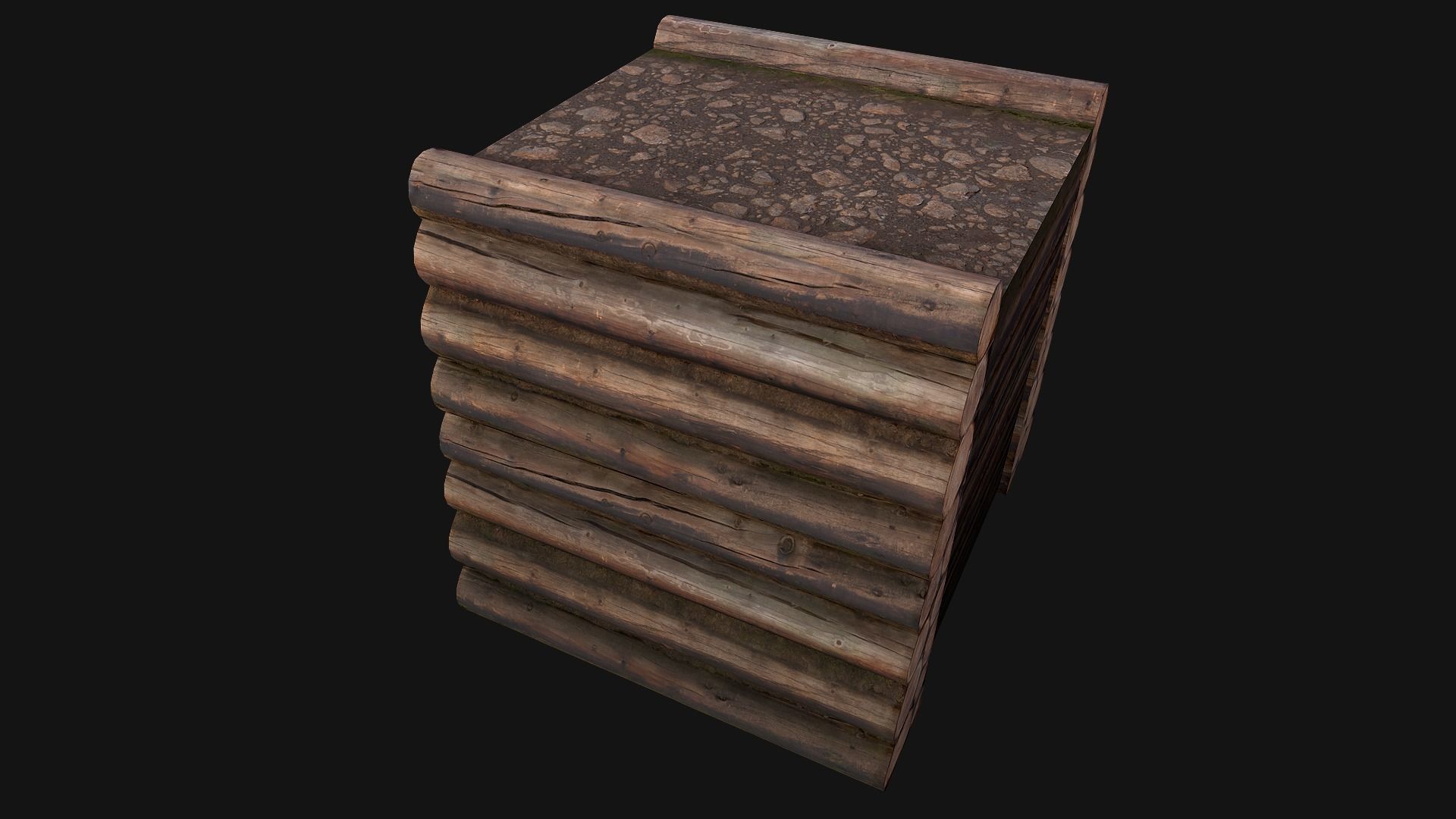 3D model Medieval Wooden Fort Castle Constructor VR / AR / low-poly ...
