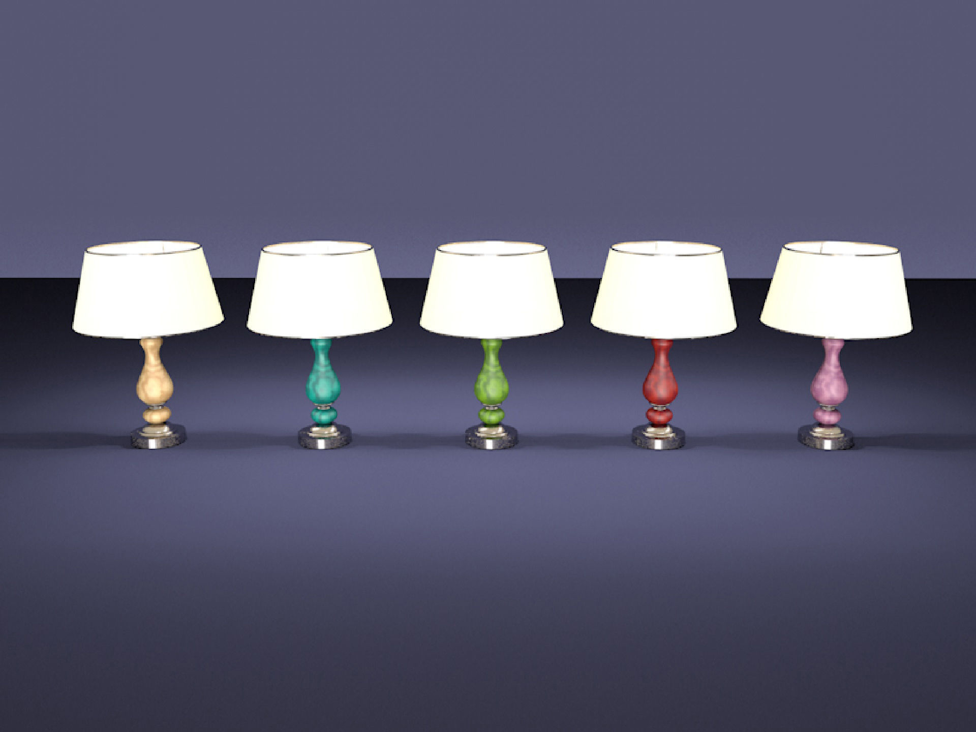 Cool table lamps in classic style for Cinema 4D 3D model | CGTrader