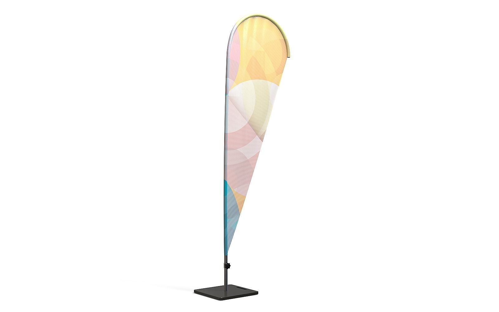 pavement sign and beach flag advertisement 3D model | CGTrader