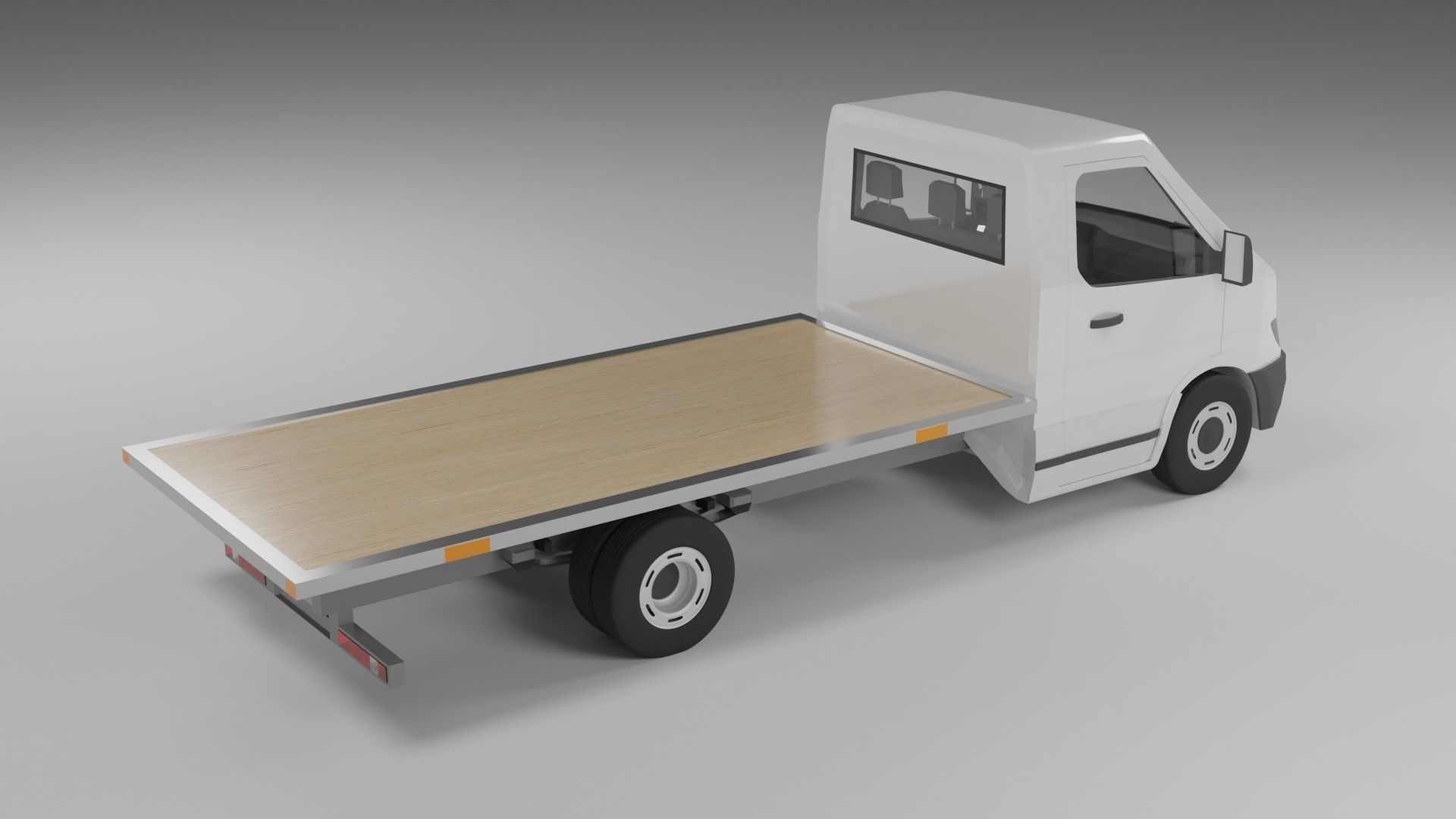 Cargo van with platform of the nineties free 3D model | CGTrader
