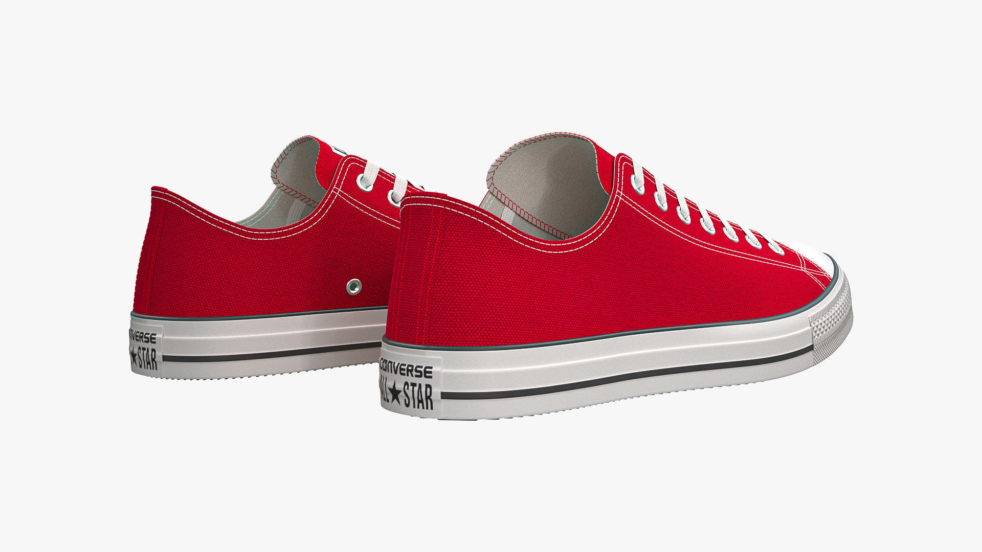 Chuck Taylor All Star Classic Low Top Red 3D model | CGTrader