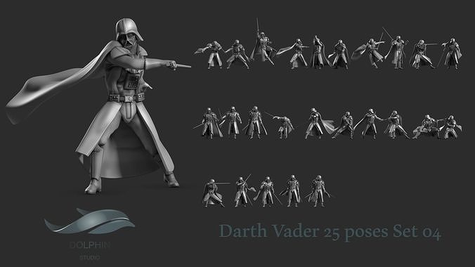 Darth Vader Figure Set 04 3D model 3D printable | CGTrader
