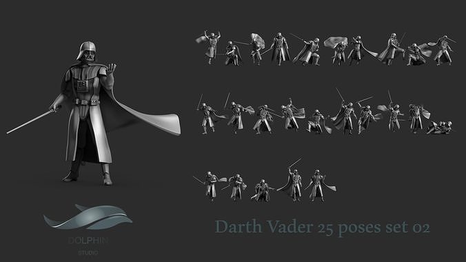 Darth Vader Figure Set 02 3D model 3D printable | CGTrader