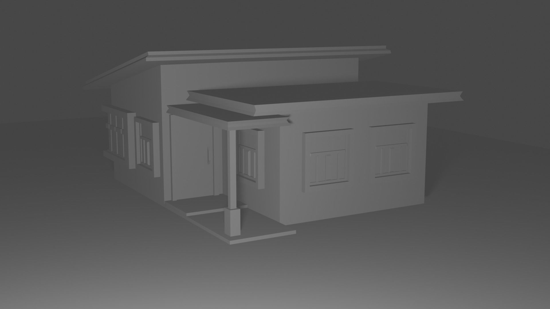 3D model Simple 3d House exterior day VR / AR / low-poly | CGTrader