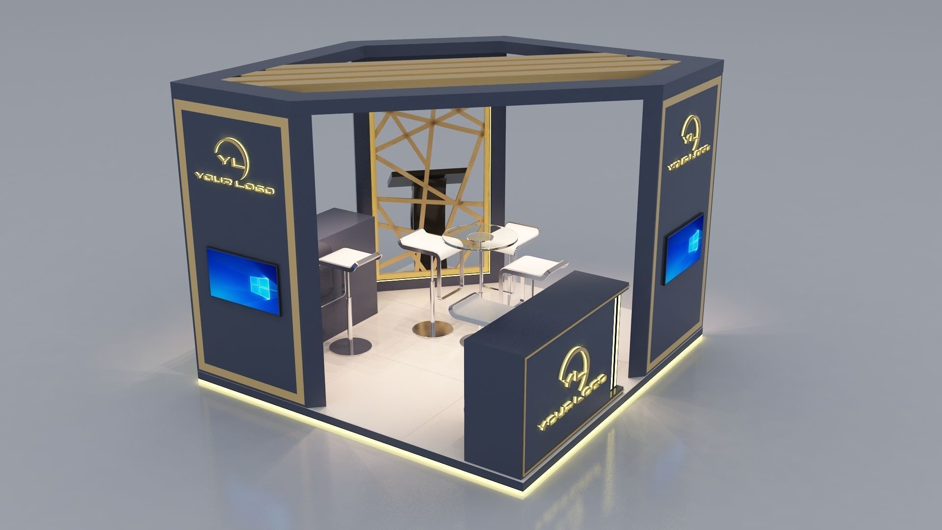 3D MODEL EXHIBITION STAND 3D model rigged | CGTrader