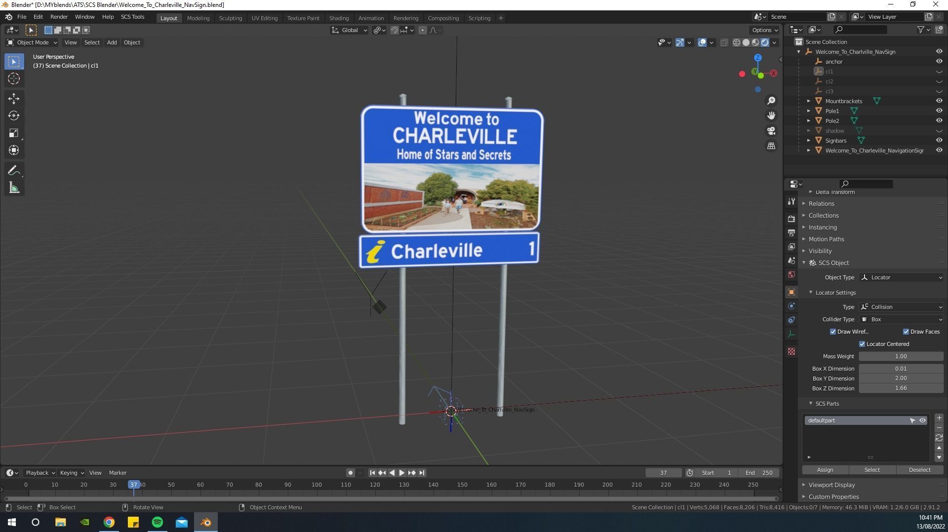 3D model Australian Blue Information Road Signs VR / AR / low-poly ...