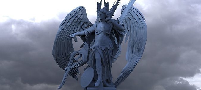 Athena Grand Goddess Stylized abstract statue 2 3D model | CGTrader