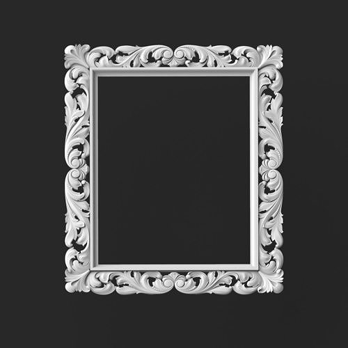Frame 5 ornate 3D model 3D printable | CGTrader