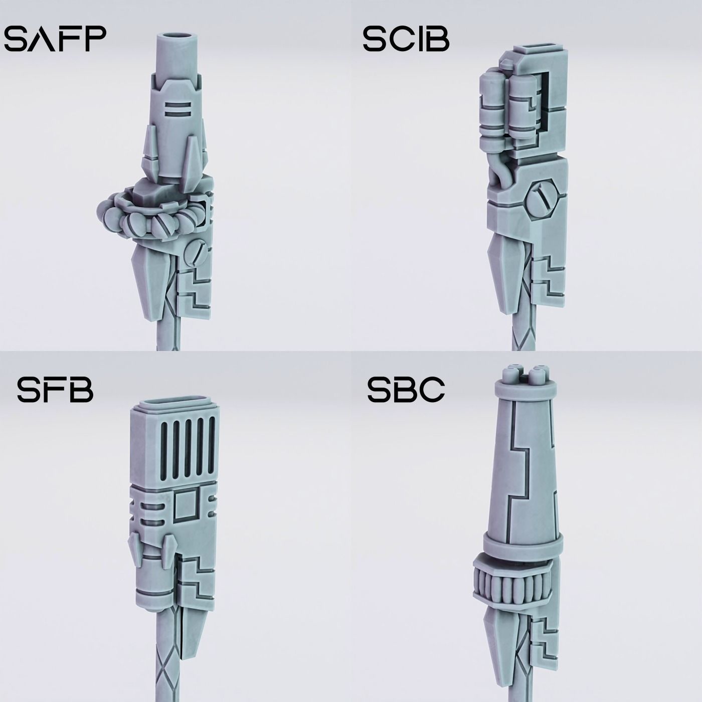 Melee and Staff Weapons Greater Good 3D model 3D printable | CGTrader