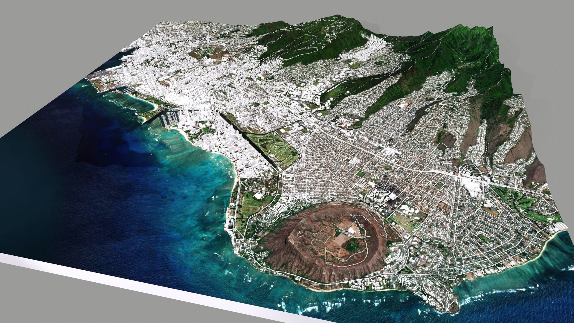 Cityscape Honolulu Hawaii 3D model | CGTrader