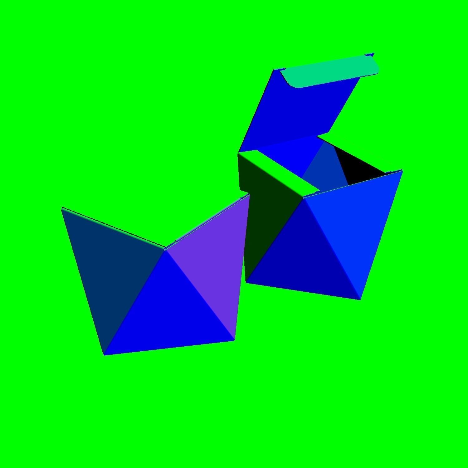 Angled Side Box - Package 3D model 3D model | CGTrader