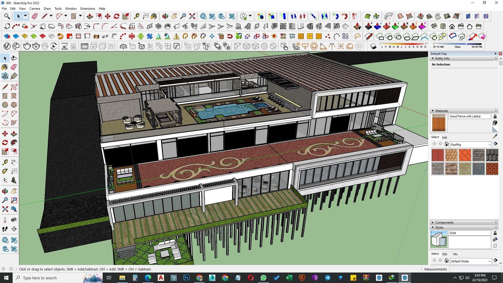 building exterior with garden landscape 3D model | CGTrader