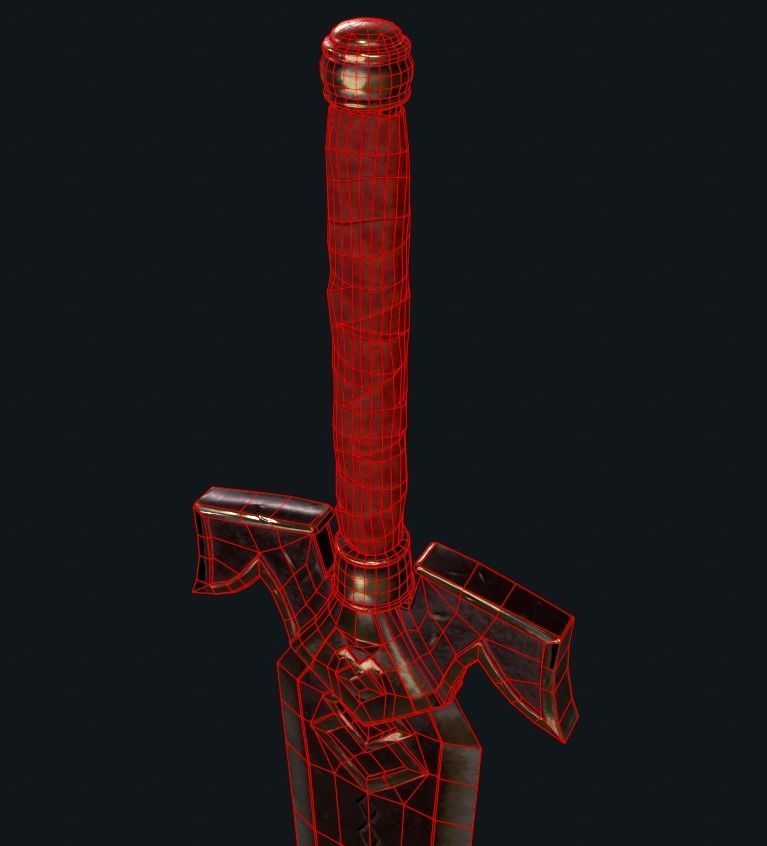 3D model Dwarf Two-Hand Sword VR / AR / low-poly | CGTrader