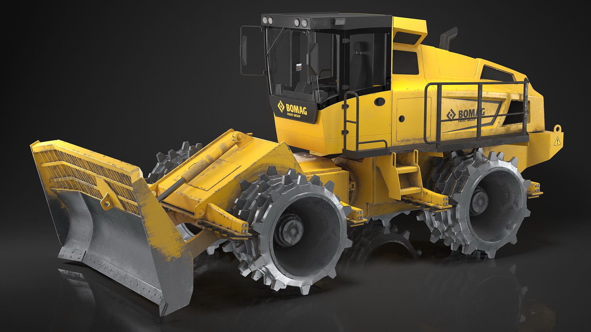 Bomag BC 473 RB5 Refuse Compactor Dusty 3D model | CGTrader