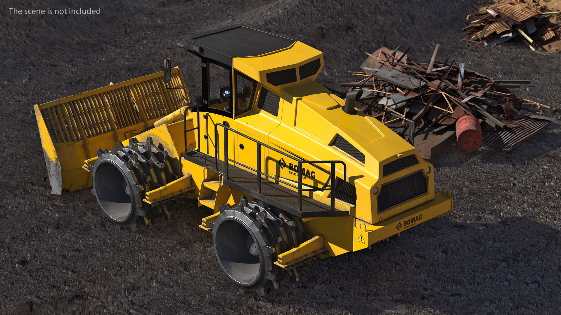 Bomag BC 473 RB5 Refuse Compactor Dusty 3D model | CGTrader