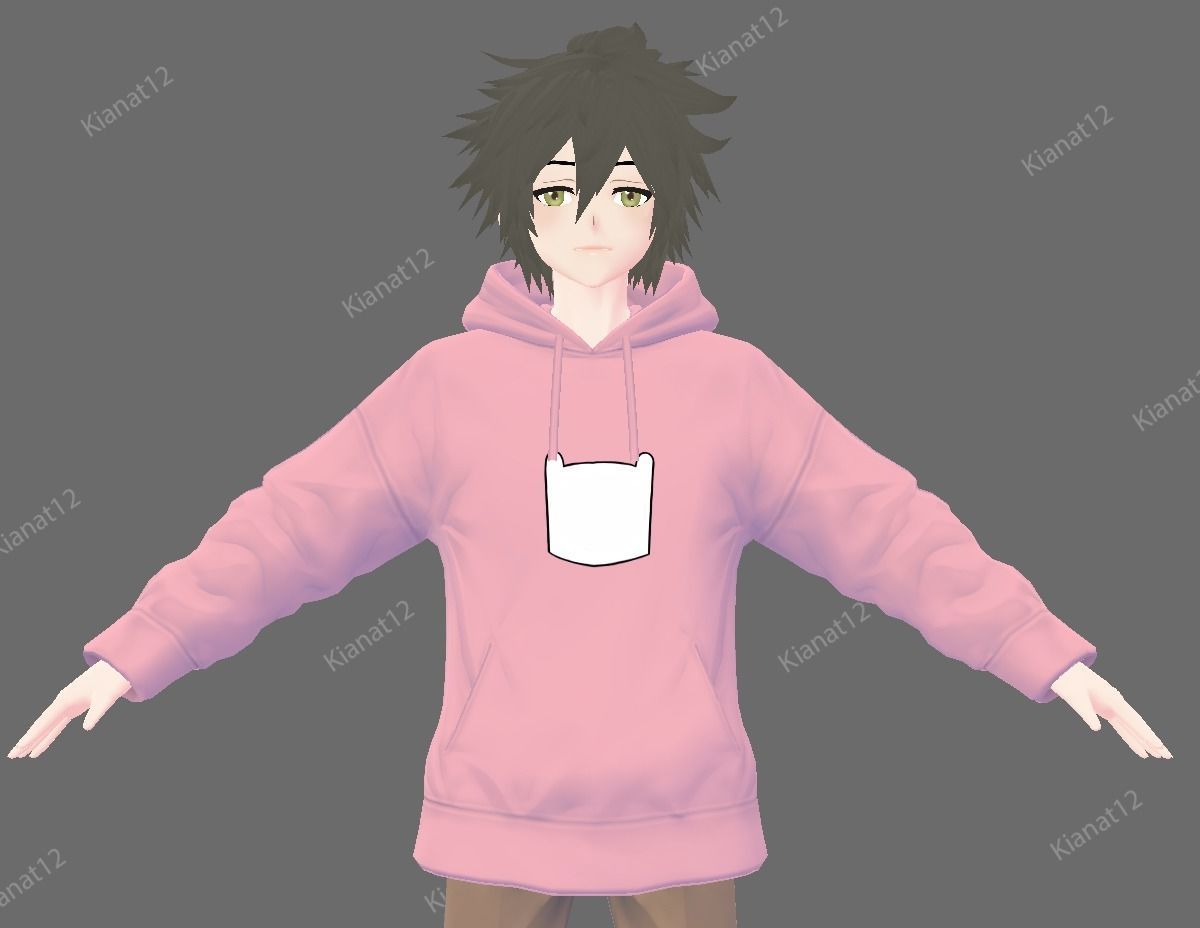 3d Model 3d Low Poly Male Avatar For Vrchat And Gaming Vr Ar Low