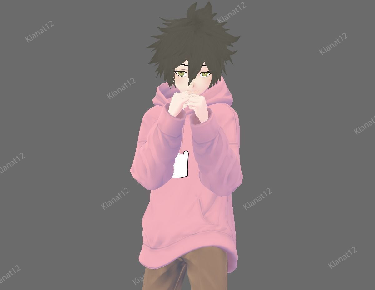 3D model 3d low poly male avatar for vrchat and gaming VR / AR / low ...