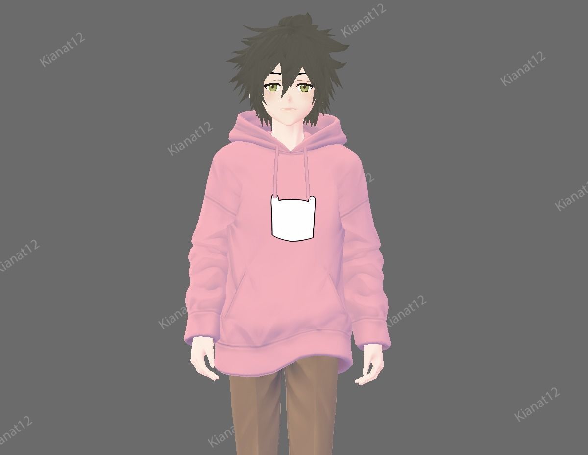 3D model 3d low poly male avatar for vrchat and gaming VR / AR / low ...