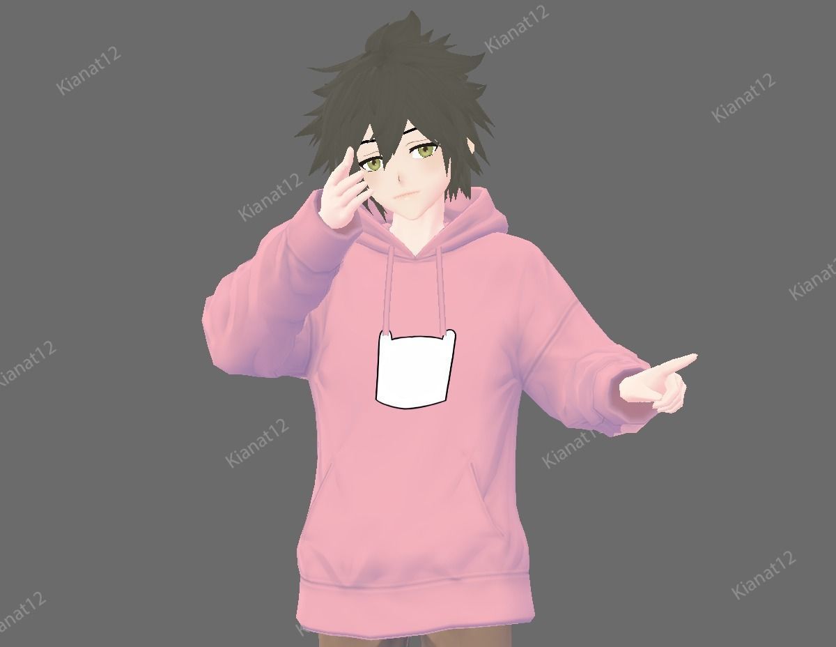 3D model 3d low poly male avatar for vrchat and gaming VR / AR / low ...