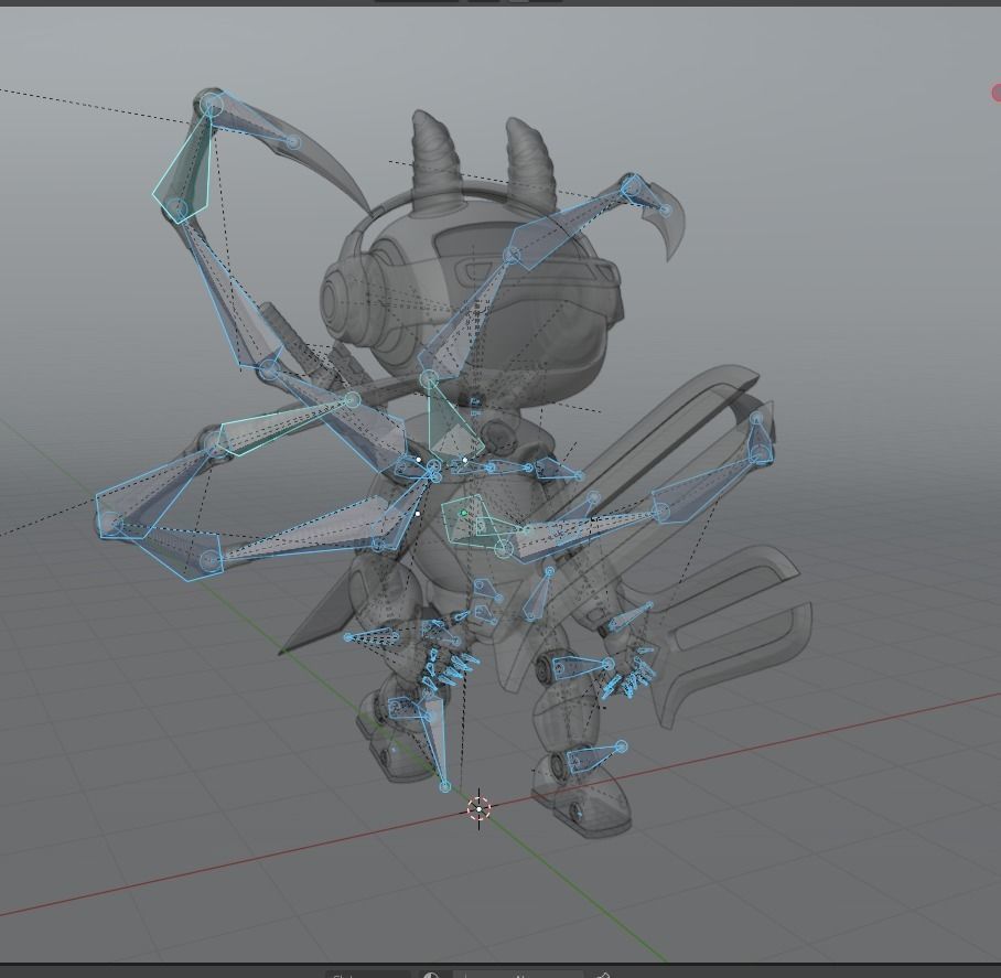 Cute Short Robot V3 3D model rigged | CGTrader