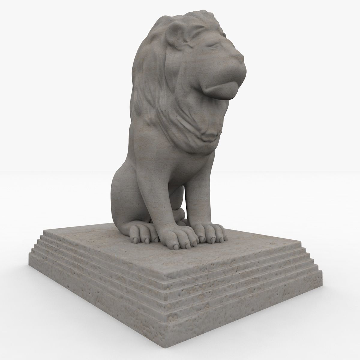 lions statue 3D model | CGTrader