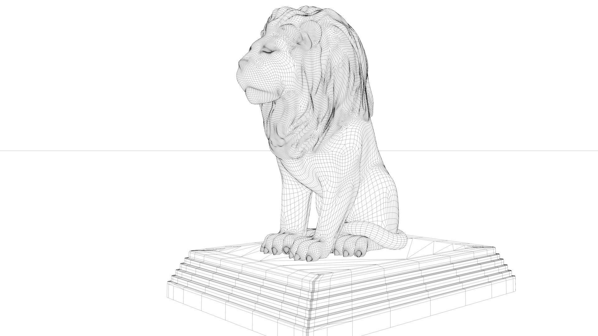 lions statue 3D model | CGTrader