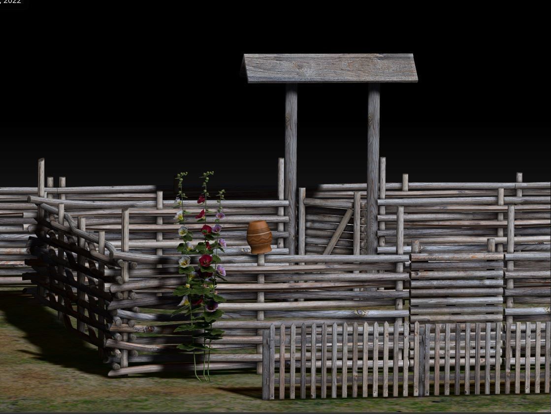 3D model Wooden Fence VR / AR / low-poly | CGTrader
