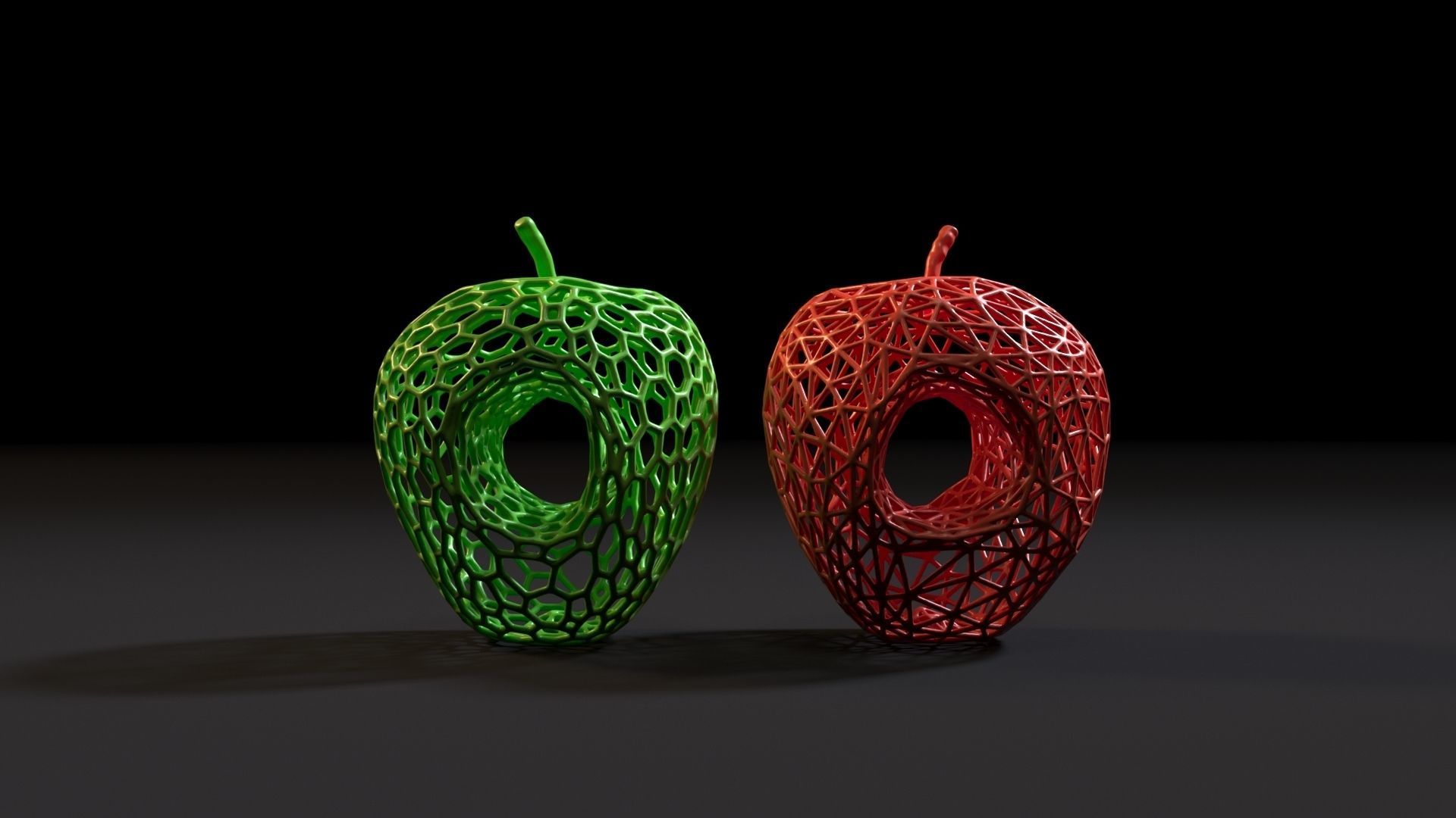 Hollow Apple 3D model 3D printable | CGTrader