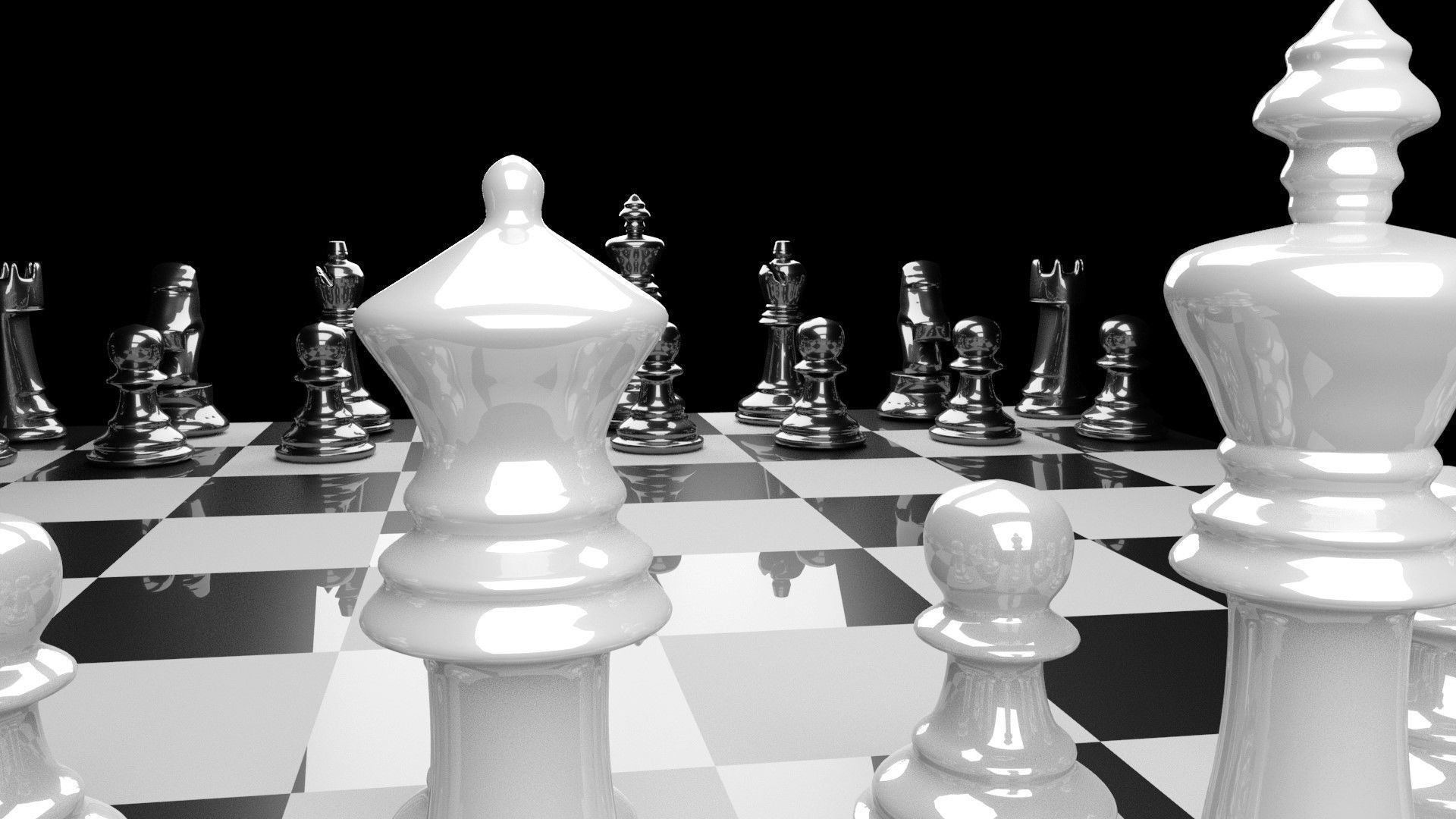 3D model Chess Model Low Poly board VR / AR / low-poly | CGTrader
